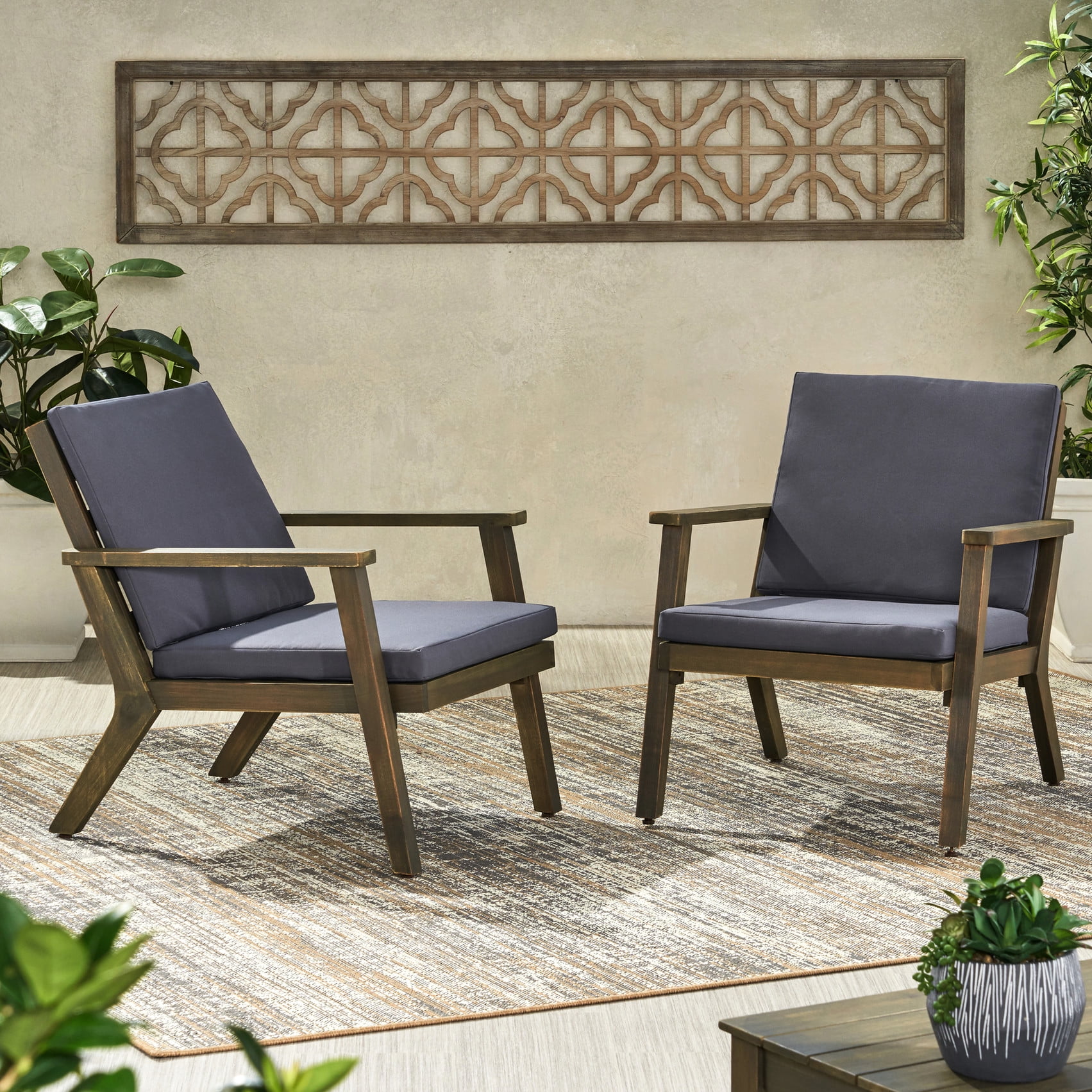 Dark Grey Acacia Chair for Outdoor Lounging / Enjoy the Outdoors ...