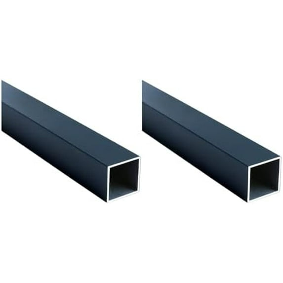 Dark Grey Aluminum Square Tubing 2Pcs 20mm x 20mm x 2000mm Long Wall ...