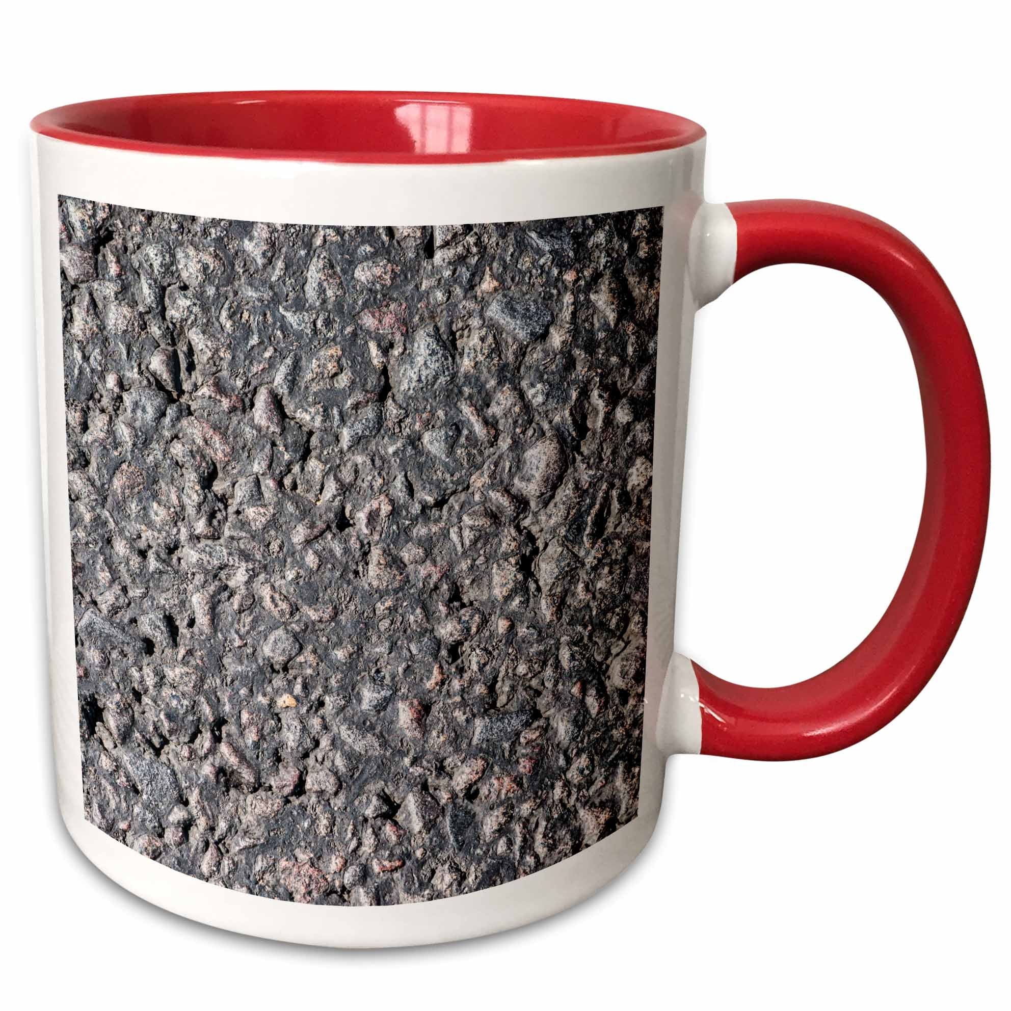 3drose, Dark Grey Asphalt Texture. Coal Tar and Pebbles, 15oz Two-tone ...