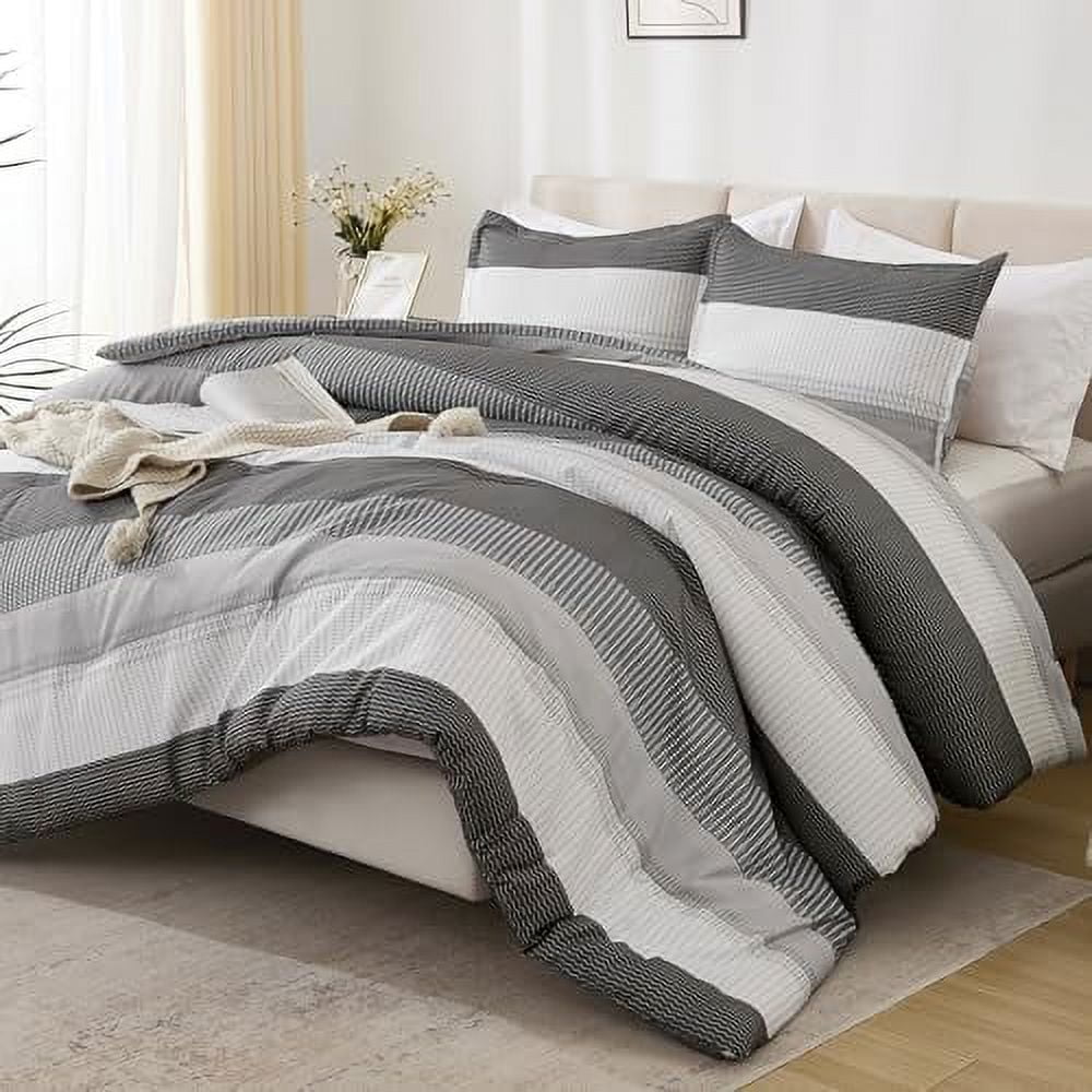 Dark Grey Comforter Set Super King Plus - 3 Pieces Lightweight Dark ...