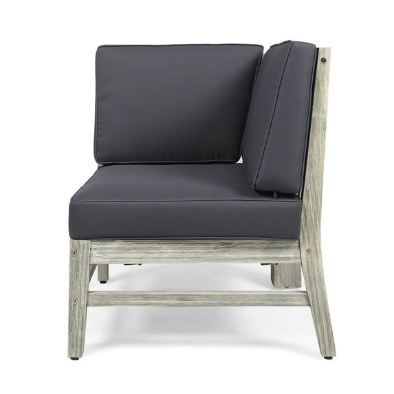 Dark Grey Corner Chair | Acacia Wood for a Modern Outdoor Look | Water ...