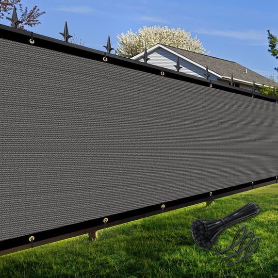 Dark Grey Customized Privacy Fence Screen, Heavy-Duty Outdoor Mesh ...