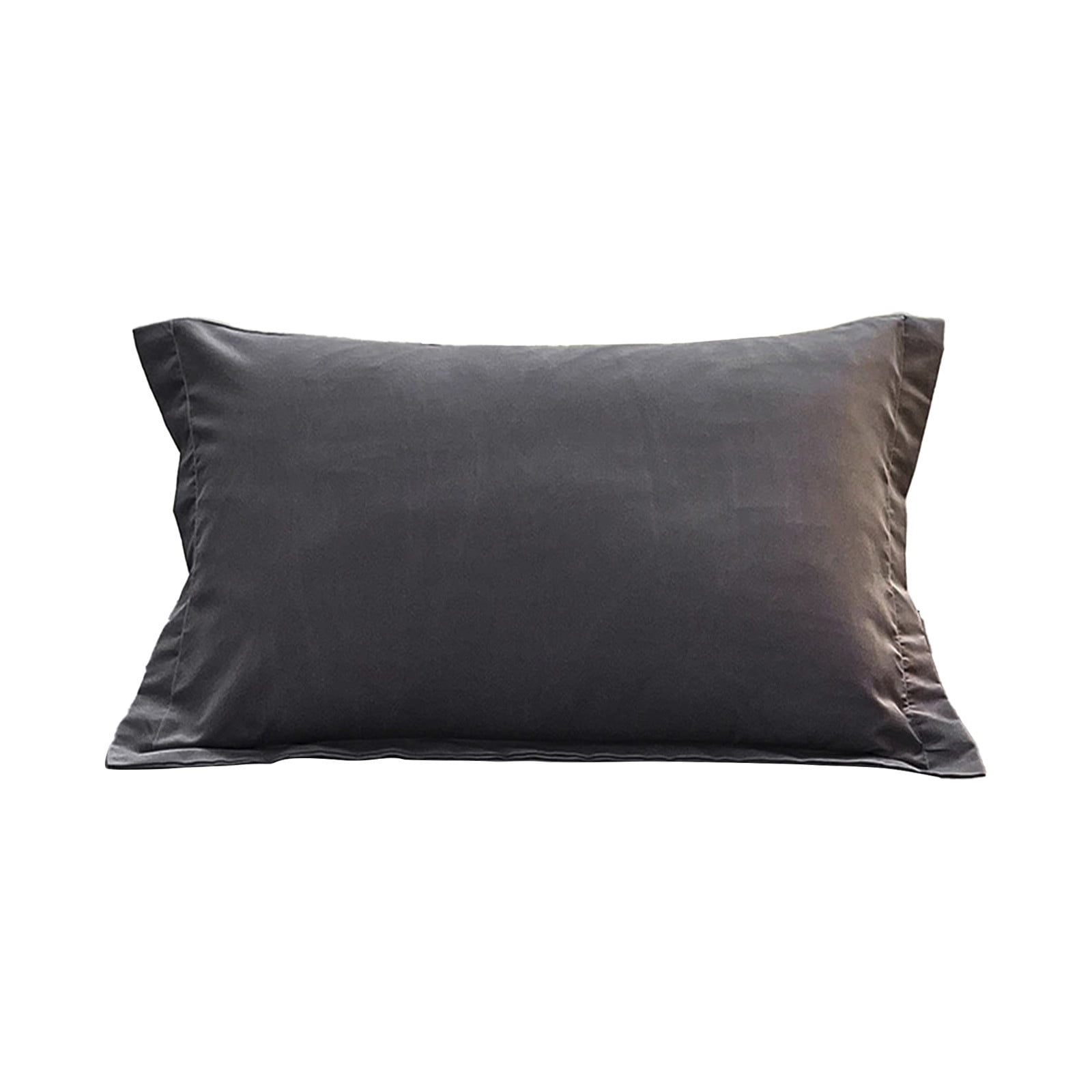 Dark Grey Dark Grey Brushed Microfiber Standard Pillowcase Non Slip ...