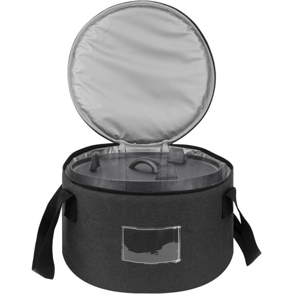 Dark Grey Dutch Oven Carry Bag, Insulated Carrier for 10 Inch Cast Iron ...