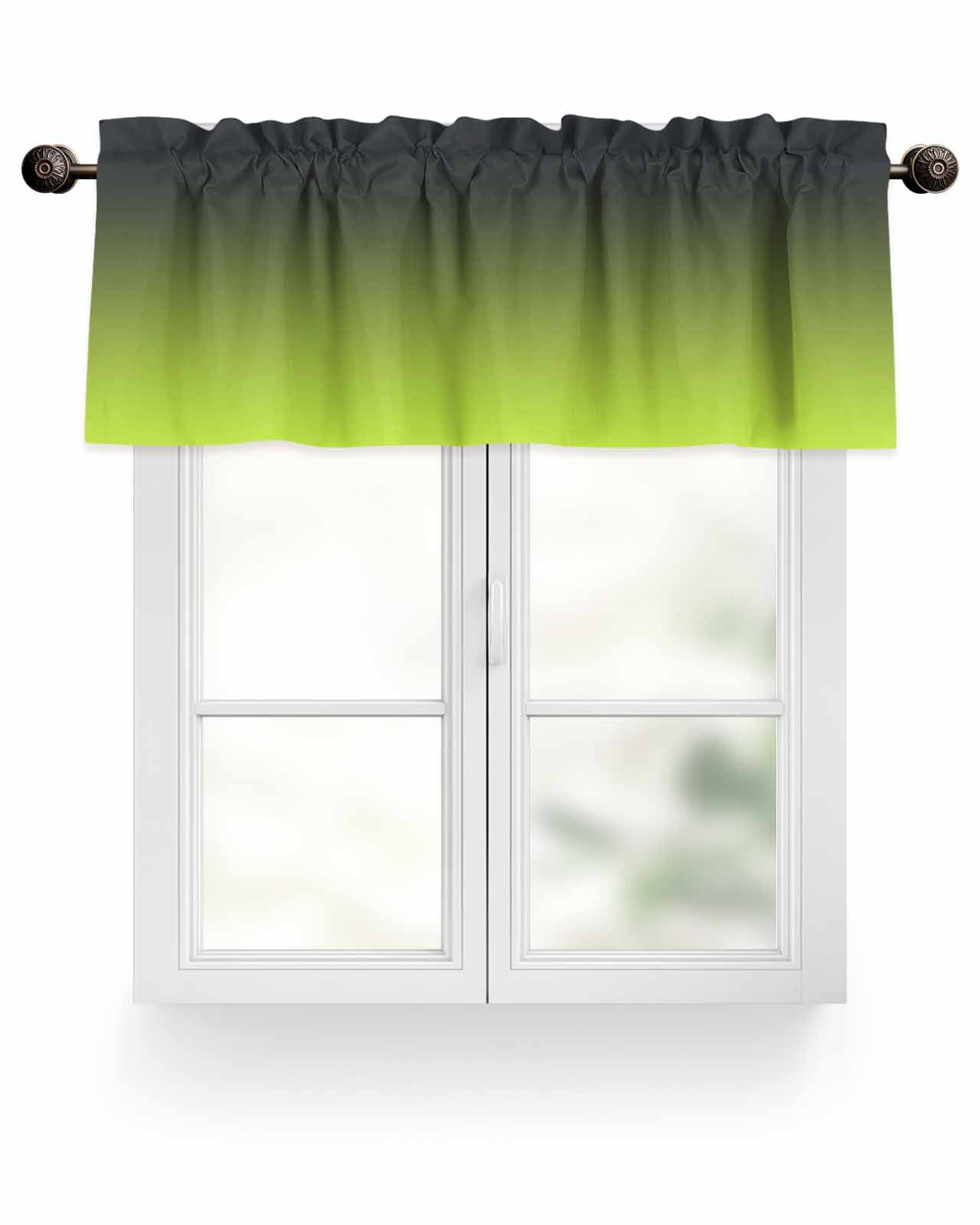 Dark Grey Green Valances for Windows Lemon Green Gradient Abstract Art ...