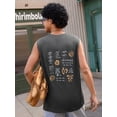Dark Grey Mens Retro Graphic Print Muscle Tank Top, Round Neck, Relaxed ...