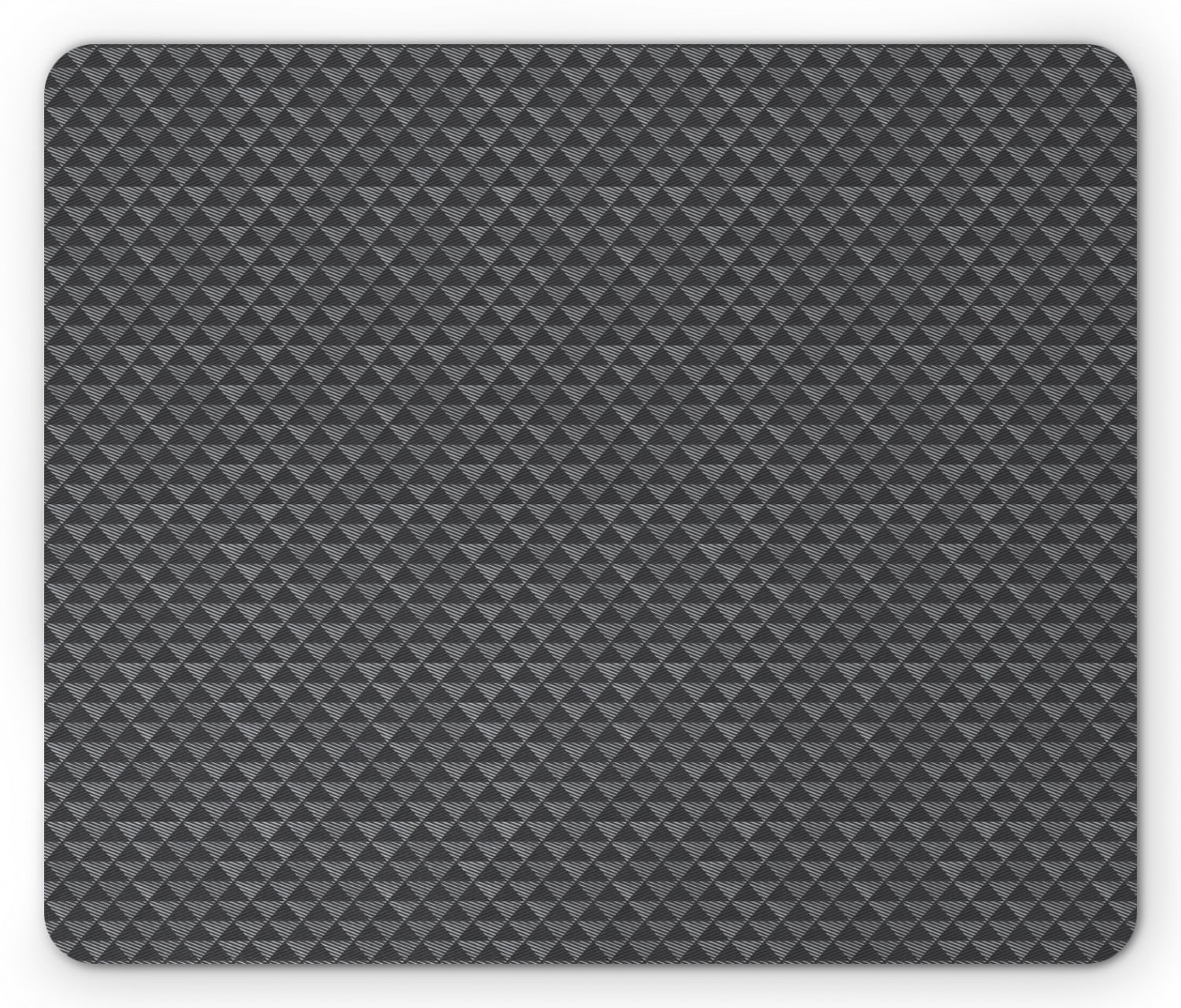 Dark Grey Mouse Pad, Monotone Geometric Shapes Pattern with Diagonally ...