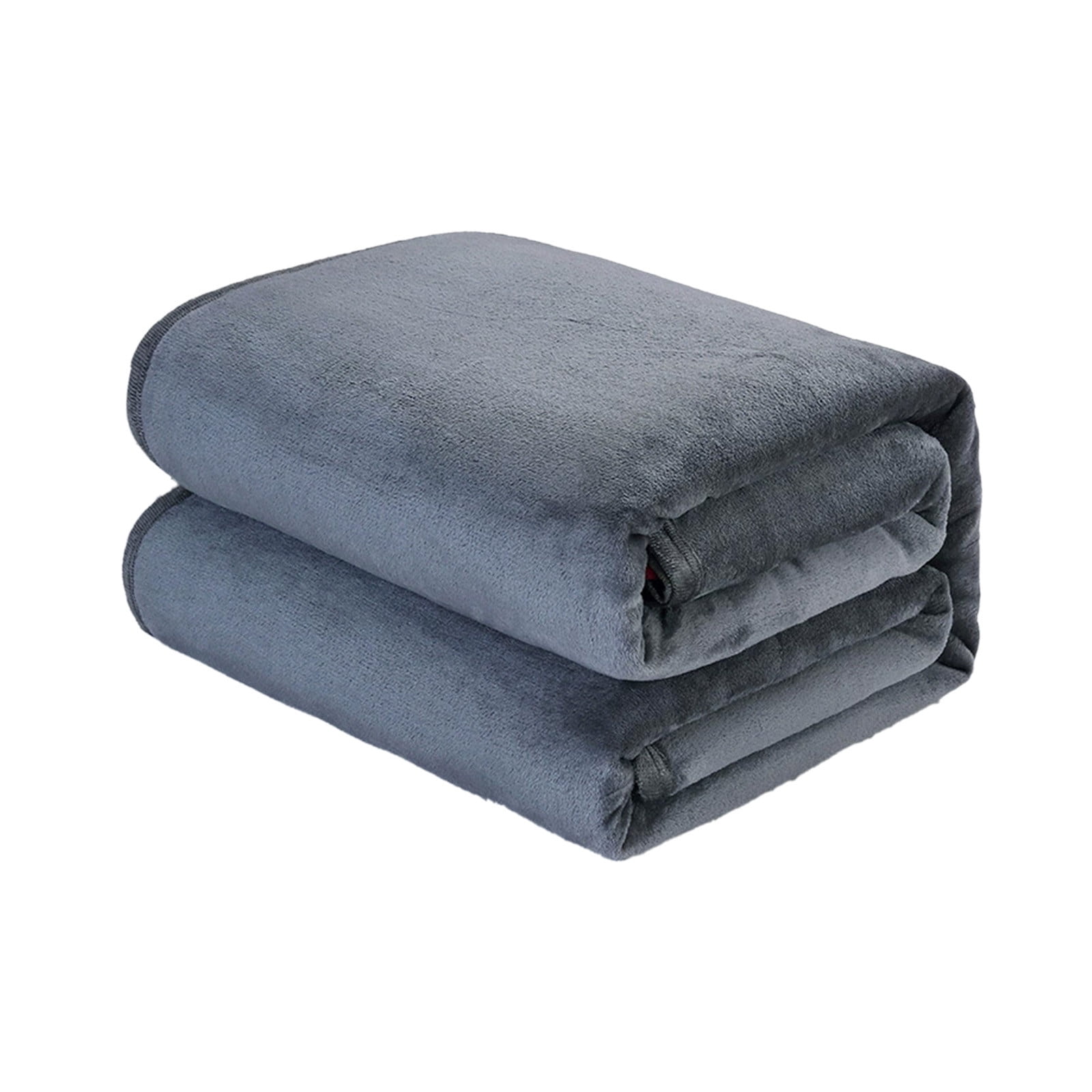 Dark Grey Solid Color Blanket With Thickened Polyester Construction And ...