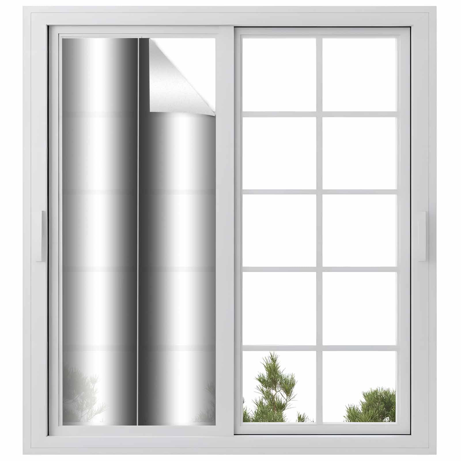 Dark Grey White Window Privacy Film, Farmhouse Ombre Color Modern ...