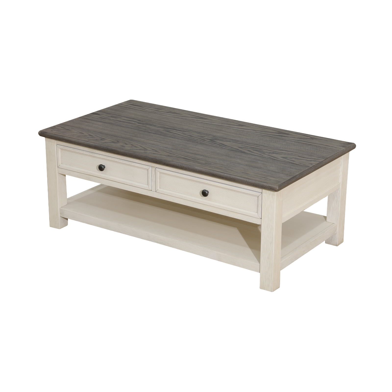 Dark Grey and off-white MDF Top and White Oak Drawer Living Room ...