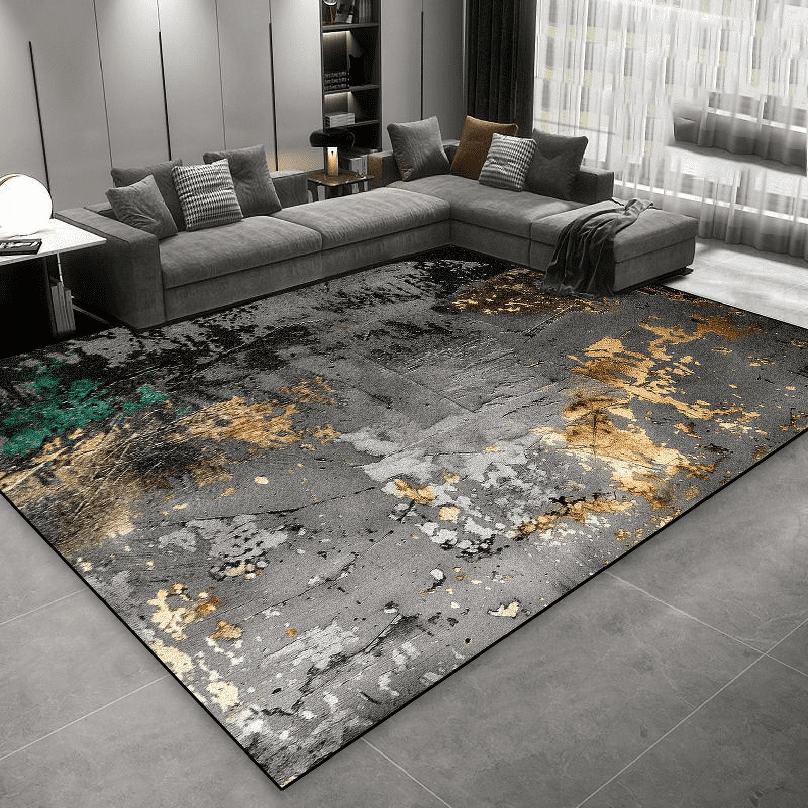 Dark Grey ration Home Carpets Living Room Abstract Rugs Modern Hall ...