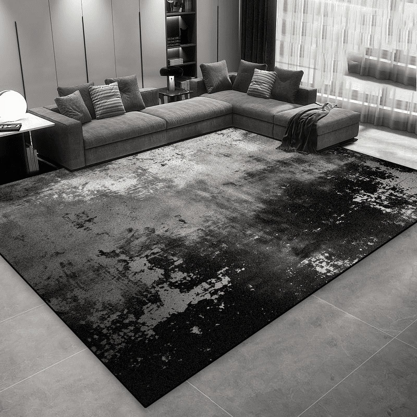 Dark Grey ration Home Carpets Living Room Abstract Rugs Modern Hall ...