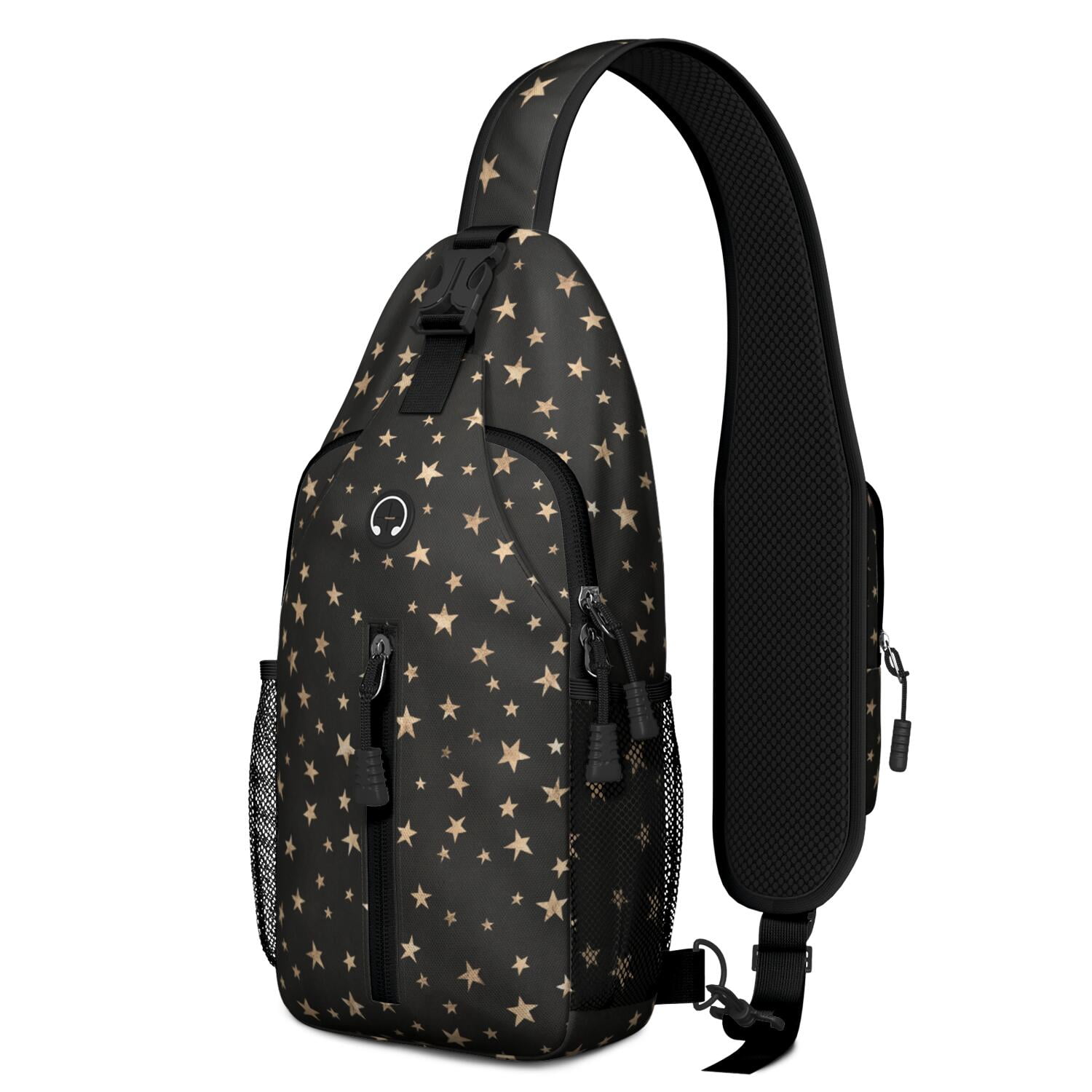 Dark Grunge Gothic Sling Backpack with Strap Pocket Outer Laptop Sleeve ...
