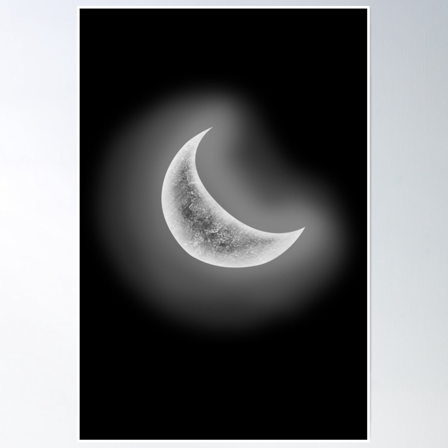 Dark Half Moon Poster Wall Art, Modern Wall Decor, 16x24 UNFRAMED ...