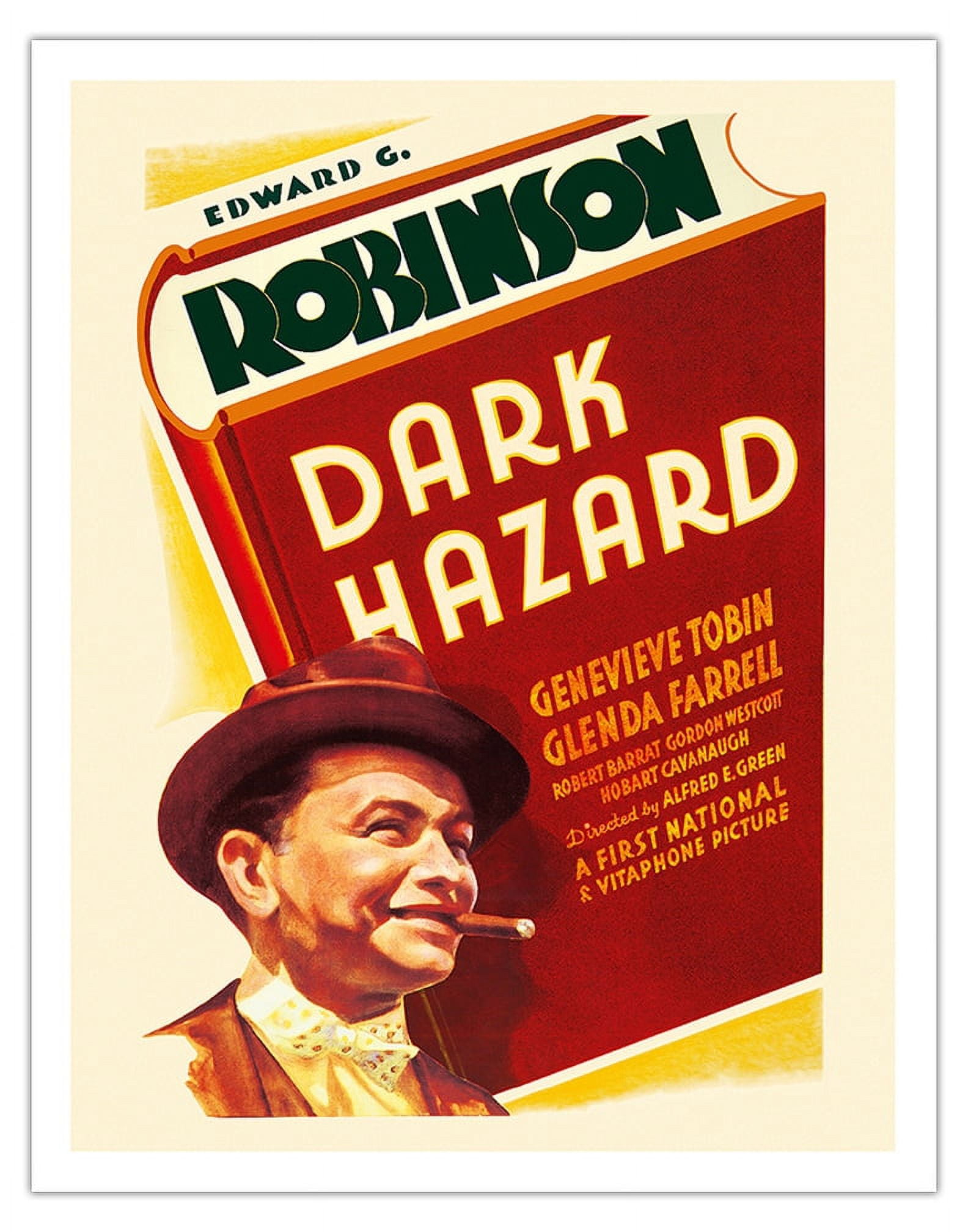Dark Hazard - Starring Edward G. Robinson - Vintage Film Movie Poster c ...