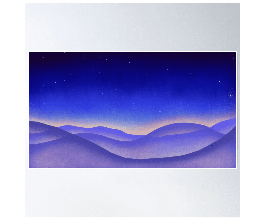 Dark Hills Poster Wall Art Modern Wall Decor - Walmart.com