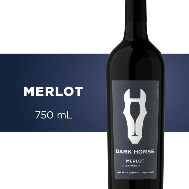 Dark Horse Merlot Red Wine, 750ml Bottle - Walmart.com