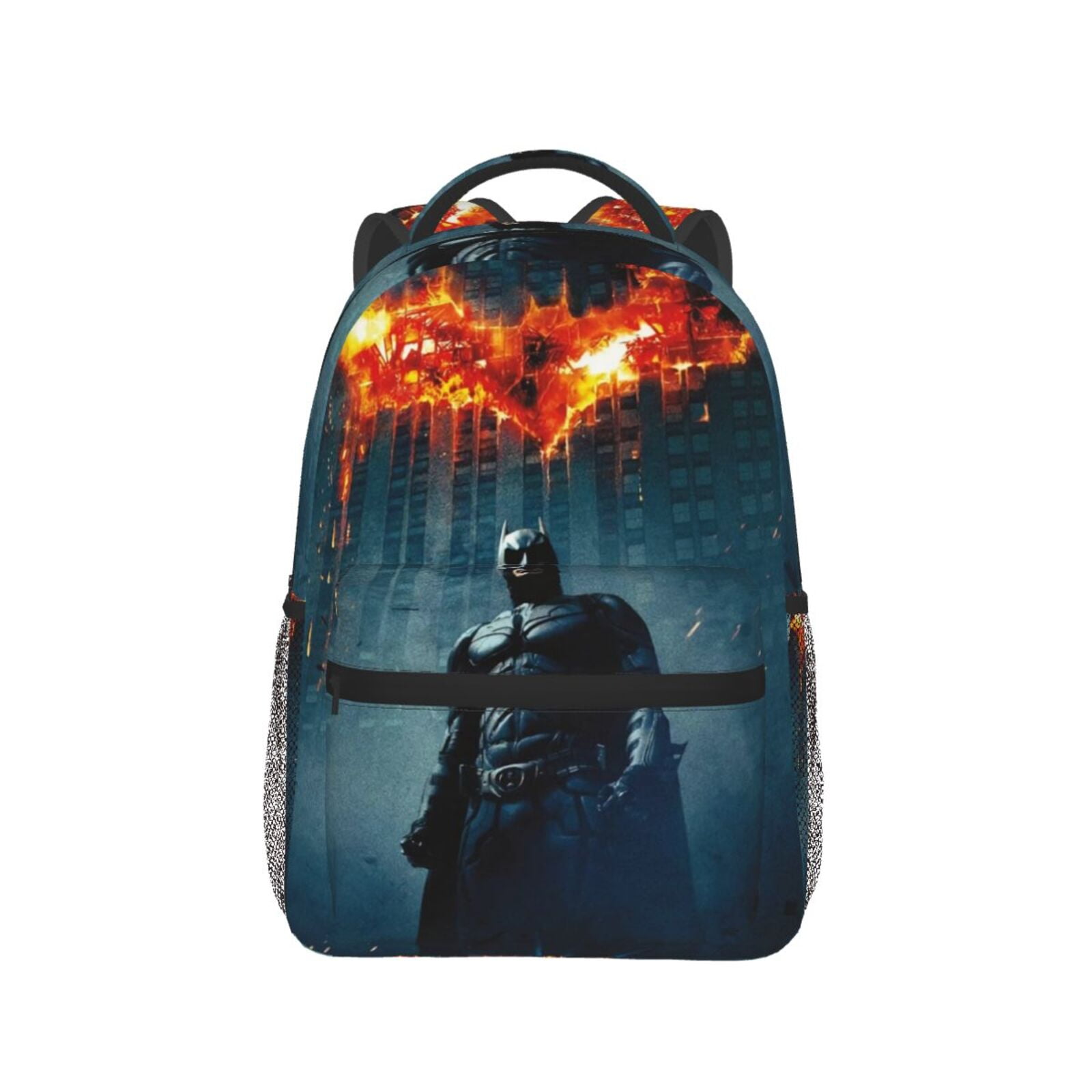 The Dark Knight - Batman Logo Backpack,Fabric & PVC Backpack with ...