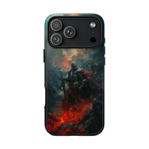 Dark Knight Fantasy Warrior Adventure Art Case for iPhone 17 16 15 14 ...