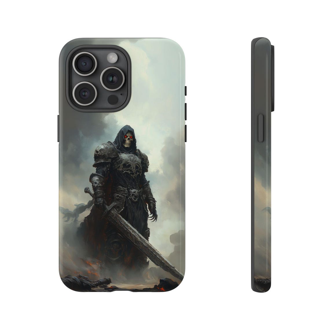 Dark Knight Warrior Hooded General Fantasy Battle Art Phone Case with ...