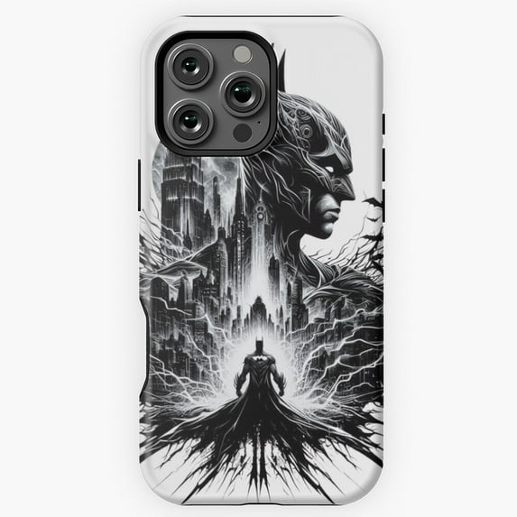 Dark Knight Warrior Inspired Shadow Vigilante Art iPhone Case 17 to 11 ...