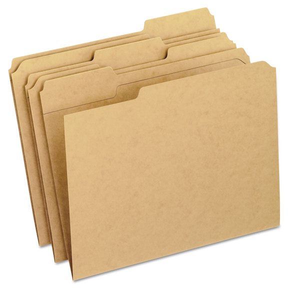 Vertical-Style Personnel Folders, 5 Manila Dividers with 1/5-Cut Tabs ...
