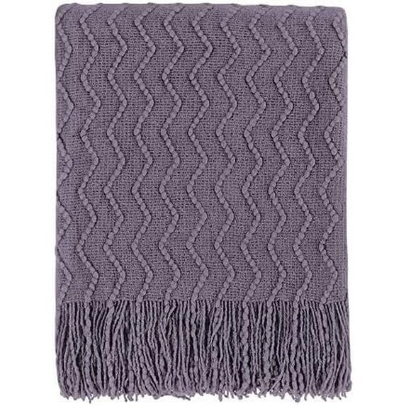 Dark Lavender Throw Blanket 60 x80 Inches Throw Textured Solid Soft ...
