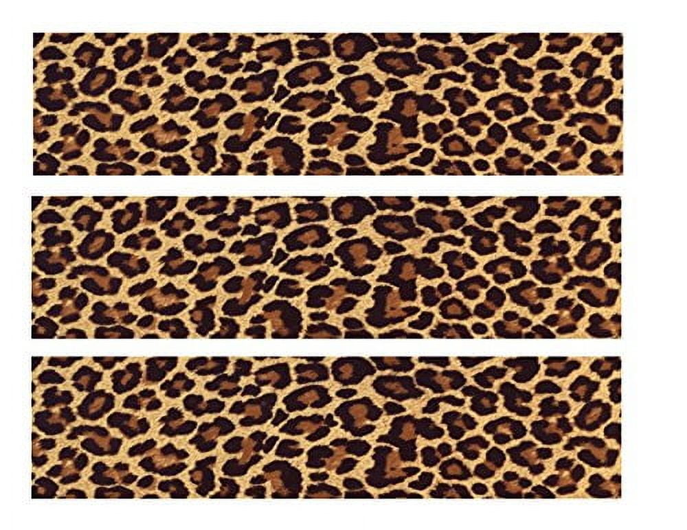 Dark Leopard Edible Icing Image Cake Border Strips Decoration Frosting ...