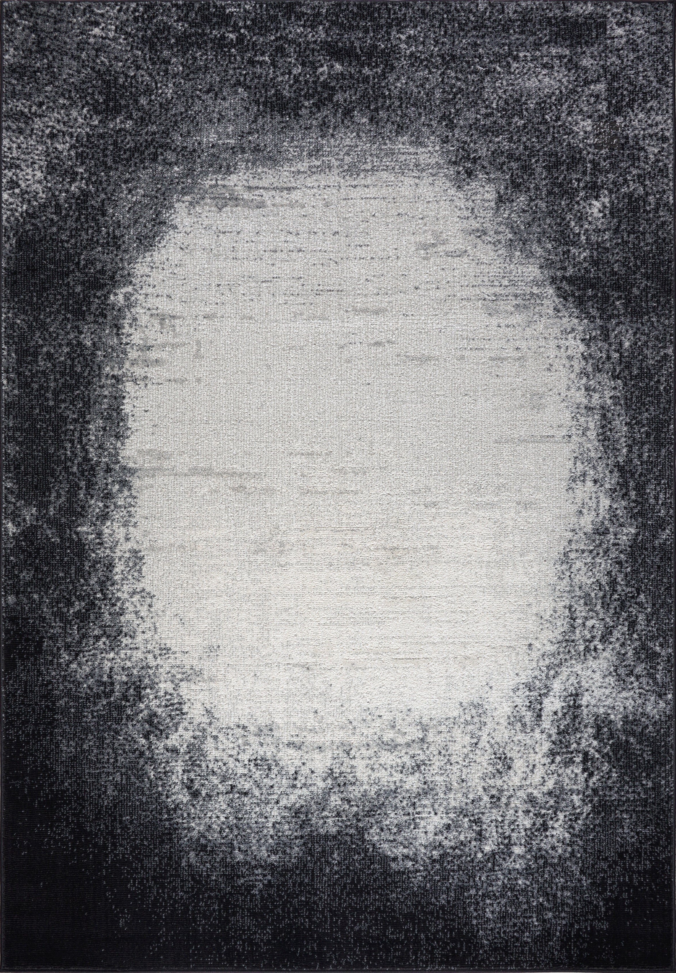 Dark Light Grey Modern Bordered Plain Solid Color Area Rug Tapis 2x3 ...