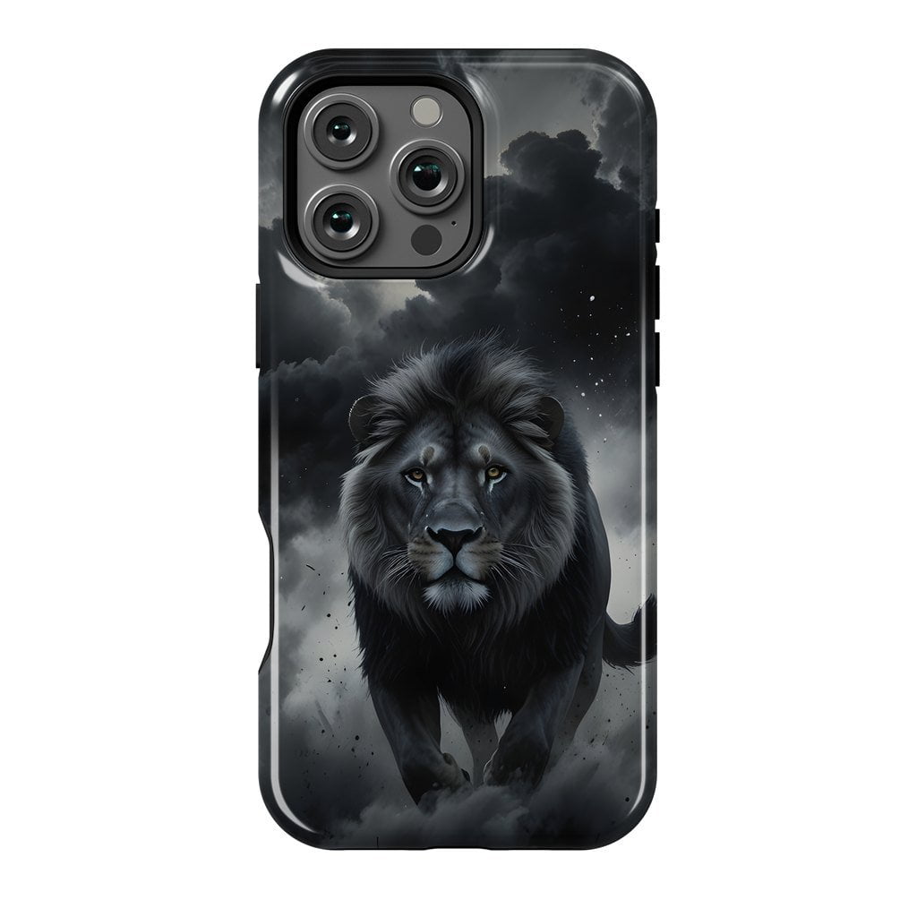 Dark Lion Bold Animal Art For iPhone 11 to 17 Pro Max Compatible Phone ...