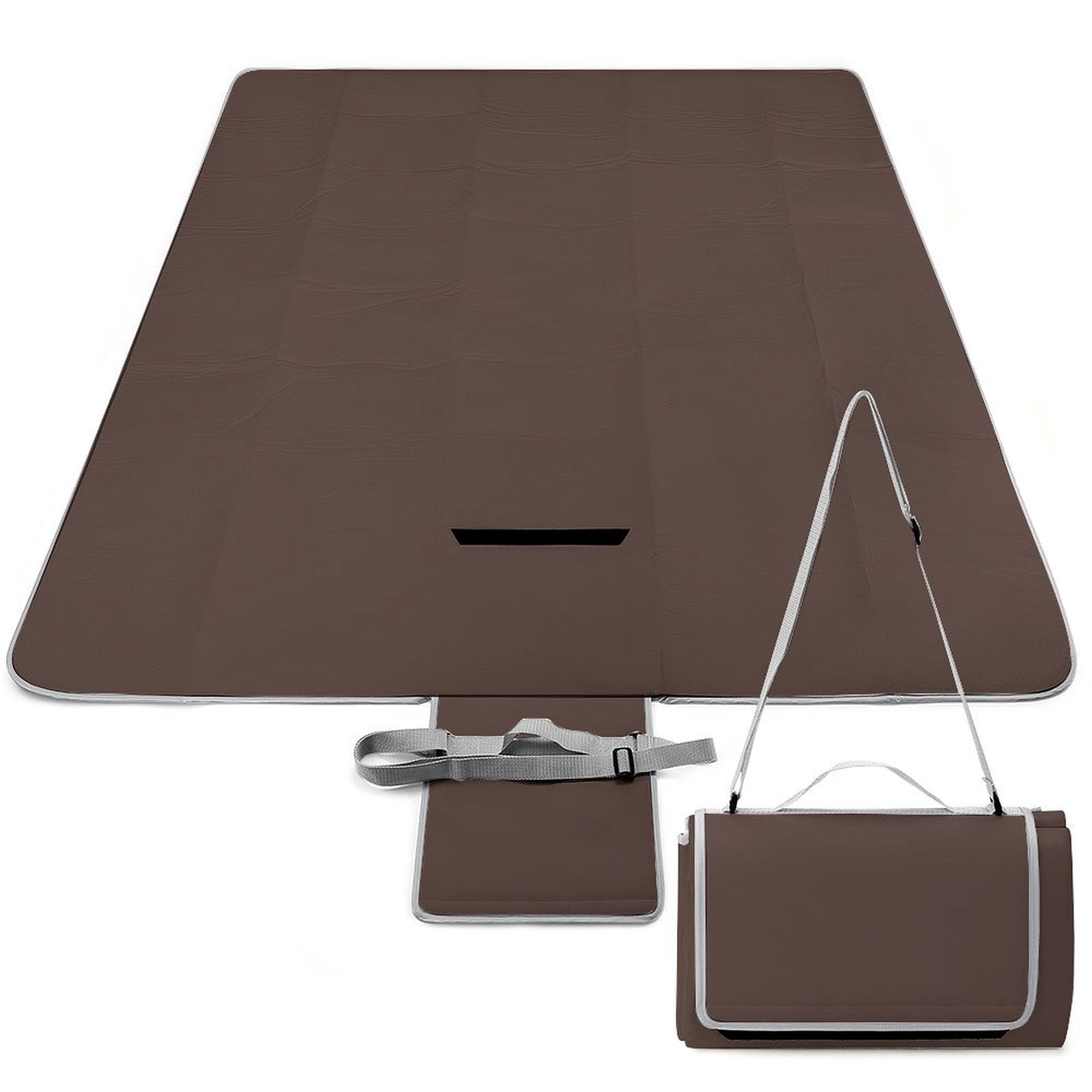 Dark Liver Horses Square Picnic Mat Waterproof Beach Mat Folding ...