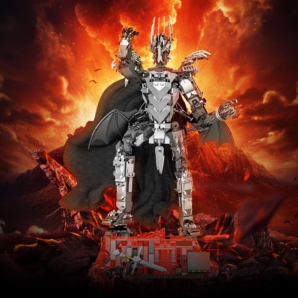 Dark Lord Sauron with Base Model Building Blocks Action Figure MOC ...