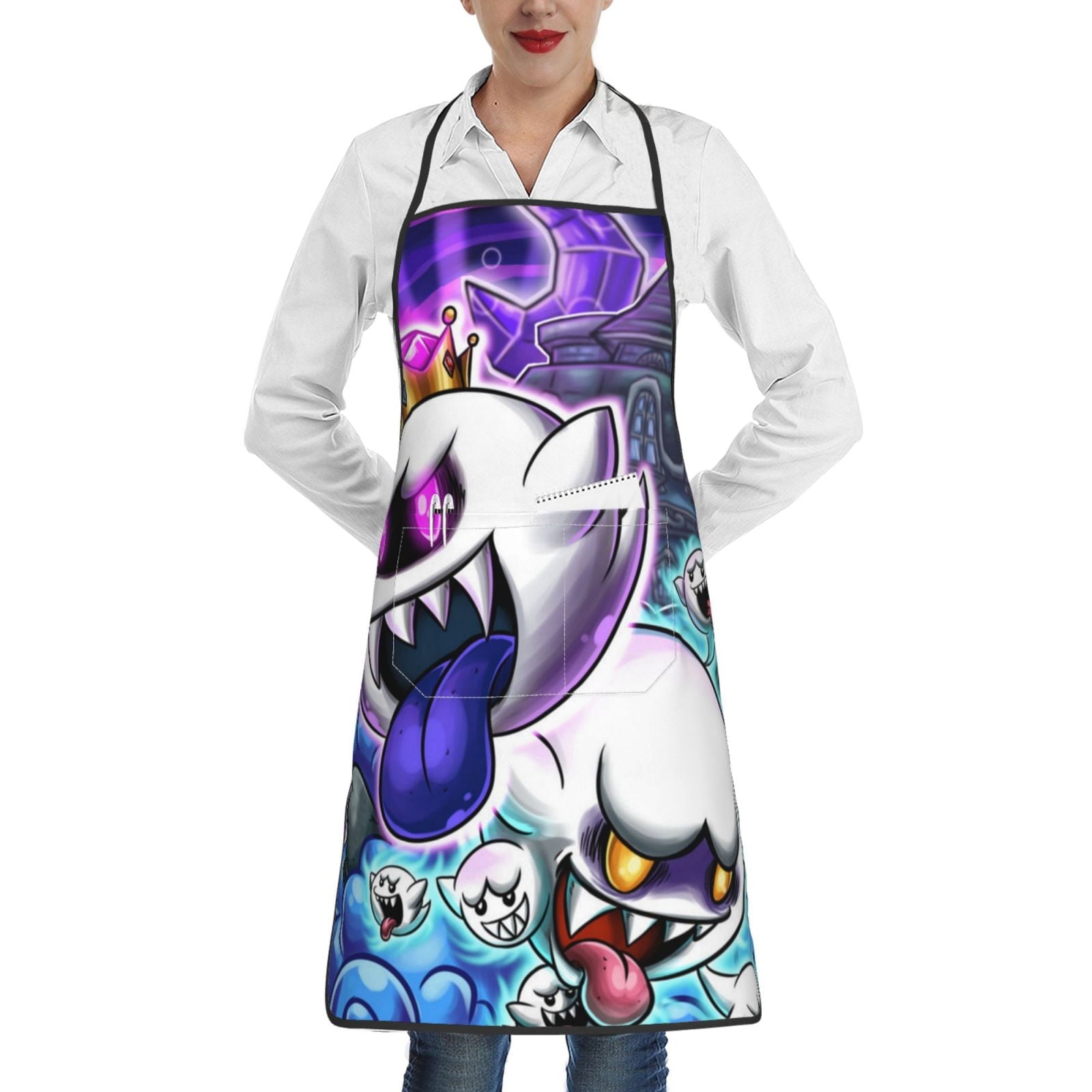 Dark Luigi's Mansion Boo Waterproof Apron Home Decor Kitchen Fashion ...