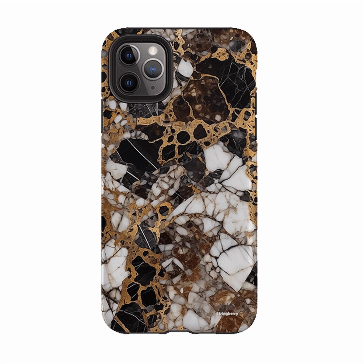 Dark Marble Black Mirage Texture iPhone Case 17 16 15 14 13 12 11 Pro ...