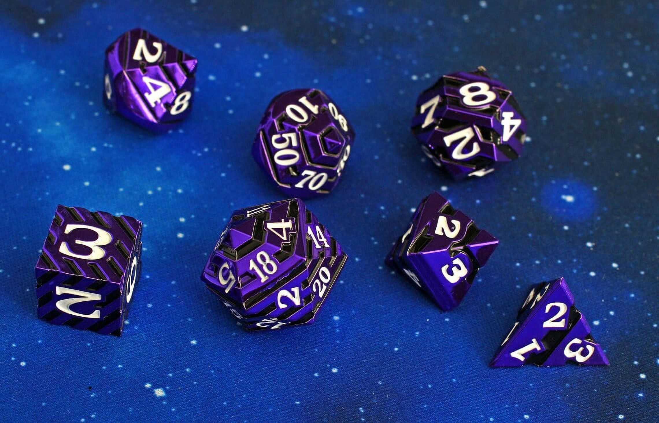 Dark Matter Metal DnD Dice Set | Dungeons and Dragons | 7 Dice RPG ...