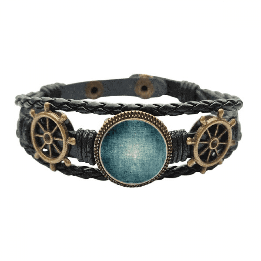Dark Metal Scratch Rough Texture Pattern Leather Braided Ocean Bracelet ...