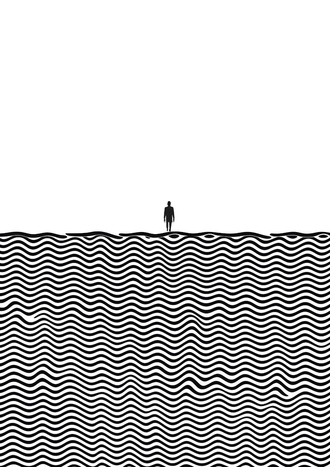 Dark Modern Art Poster 24x36 Sleek Abstract Design Bold Contemporary ...