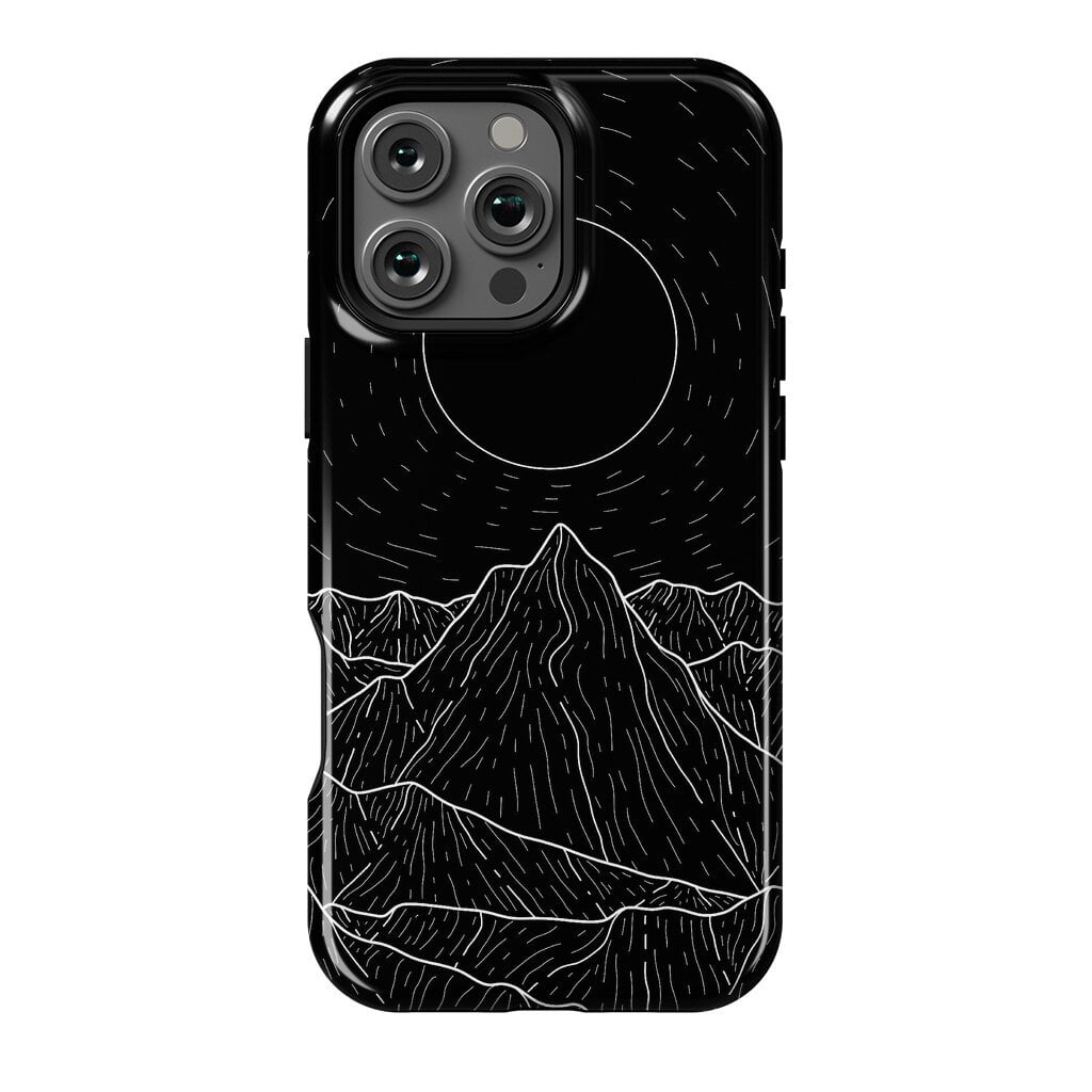 Dark Moody Mountain Landscape Art iPhone Case 17 16 15 14 13 12 11 Pro ...