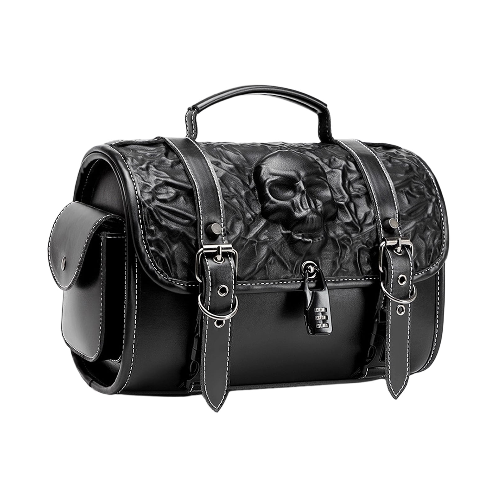 Dark Motorcycle Tool Pouches Adjustable Straps Secure Fit Small Fork ...