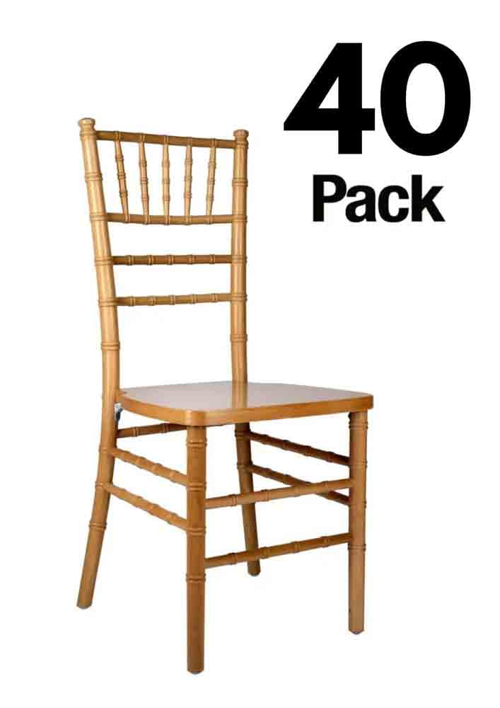 40 Chair Pack Dark Natural ToughWood™ Chiavari Chair by Chivari ...