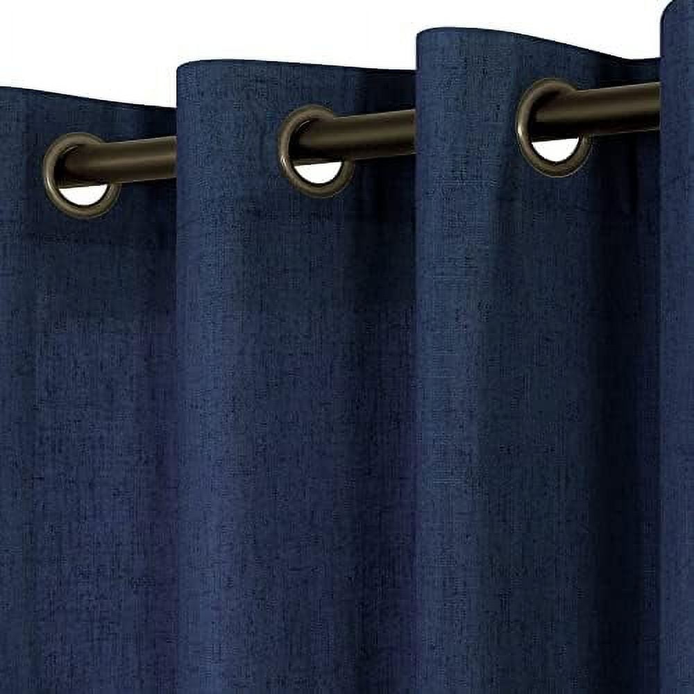 Dark Navy Blue Curtains 96 Inches Long for Living Room 2 Panel Set ...