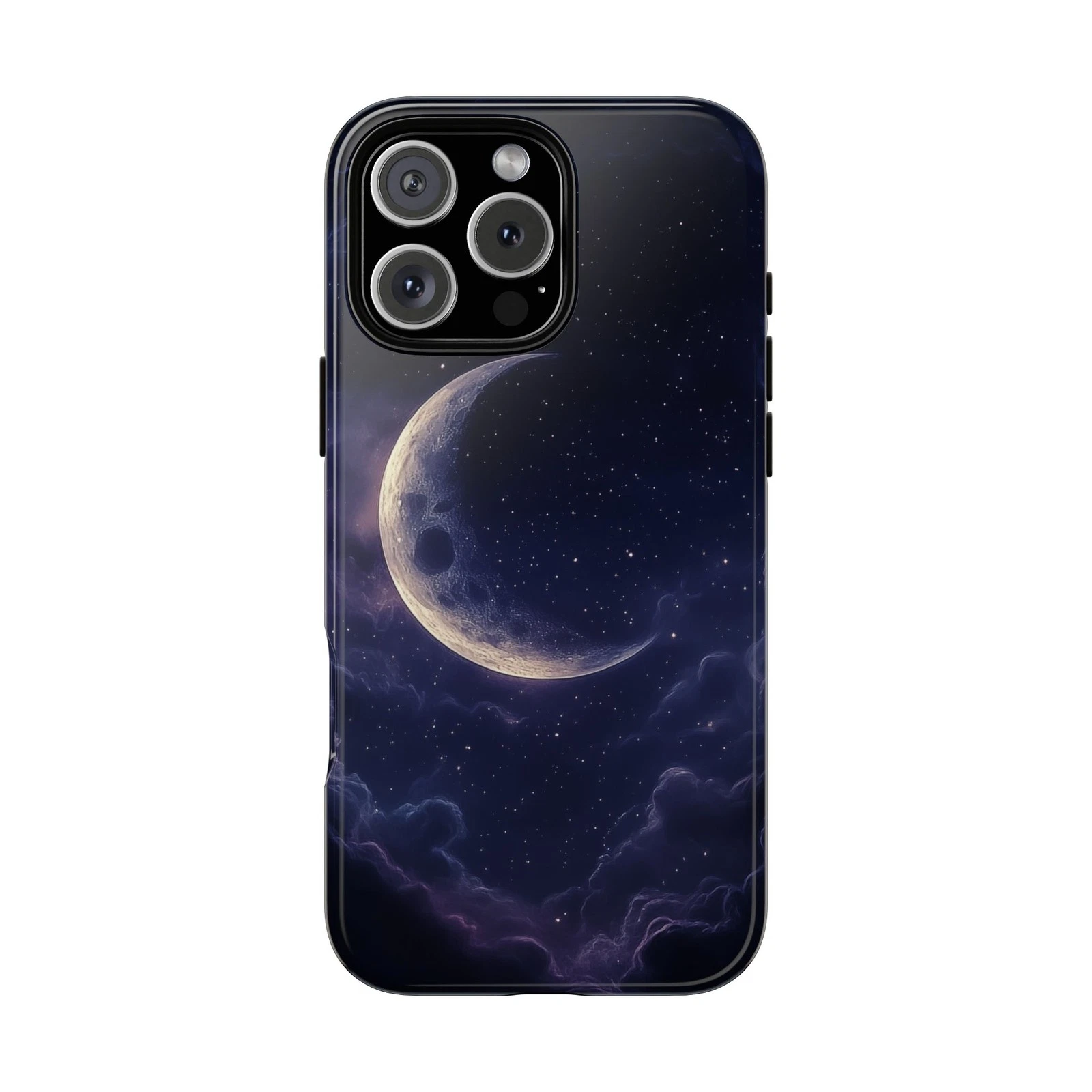 Dark Night Lunar Moon Art Phone Case for iPhone 17 through 11 Pro Max ...
