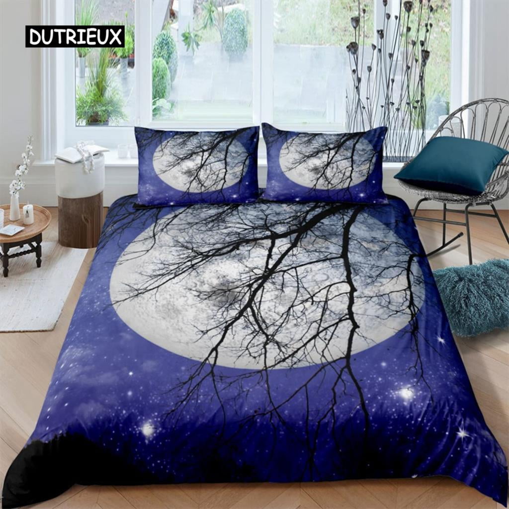 Dark Night Ocean Duvet Cover Seawater Bright Moon Sea Starry Night Sky ...