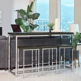 Dark Oak and Metal Materials - Convenient Power Access - Daily Meals ...