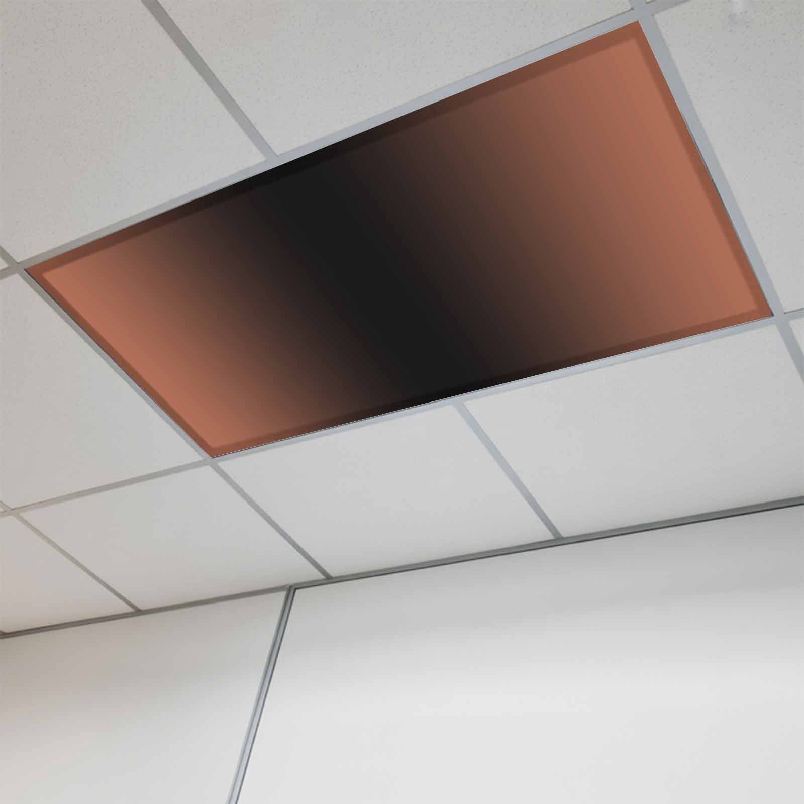 Dark Orange Black Ombre Fluorescent Light Covers, Modern Gradient ...