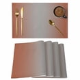 Dark Orange Grey Ombre Placemats Set of 12, Cotton Linen Fabric Place ...