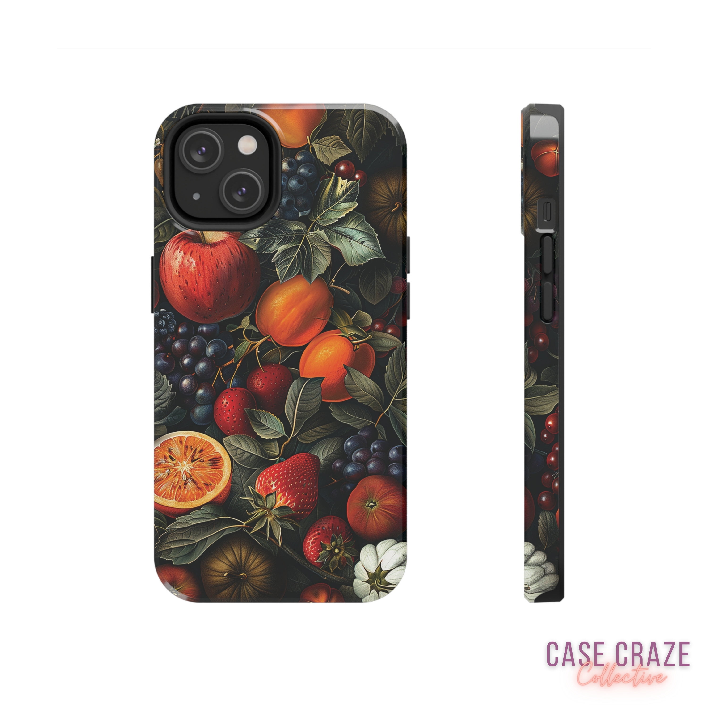 Dark Orchard Renaissance Fruit Phone Case with iPhone 17 to 11 Pro Max ...