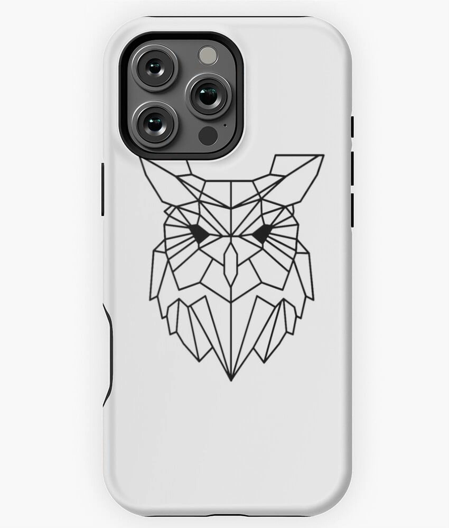 Dark Owl Abstract Bird Art Design Phone Case for iPhone 16 15 14 13 12 ...