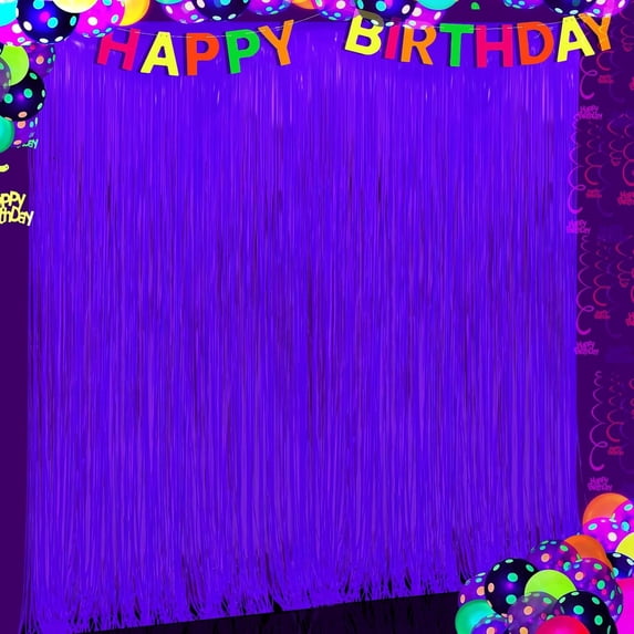 in The Dark Party Supplies 2 Neon Party Decorations Fluorescent Tinsel ...