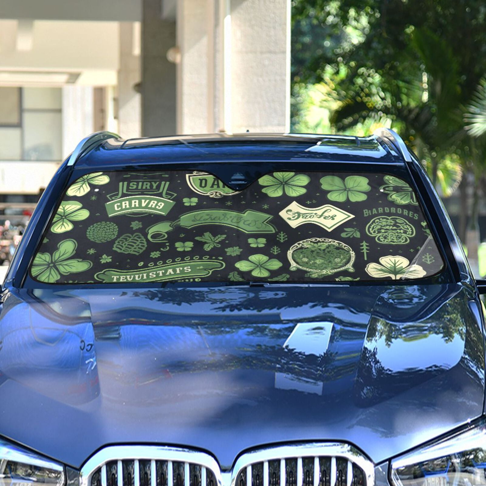 Dark Patrick's Day Decoration Automotive Front Car Windshield Sun Shade ...